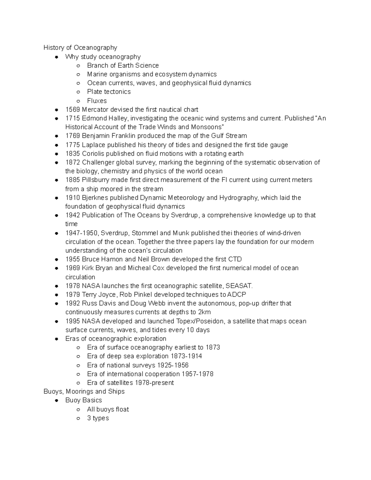 MEA 462 - The whole semesters lecture notes. Dr. Ruyong He - History of ...