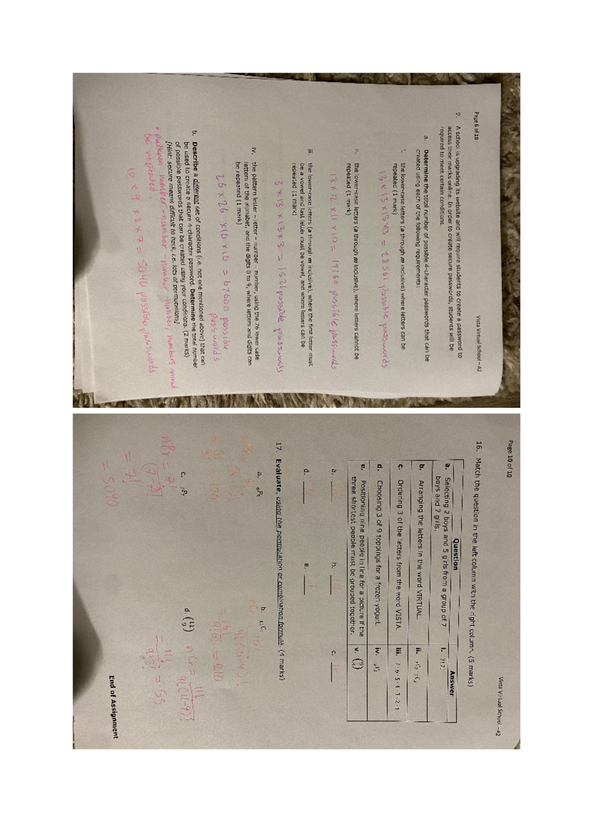 Math unit assignment 4 - Studocu