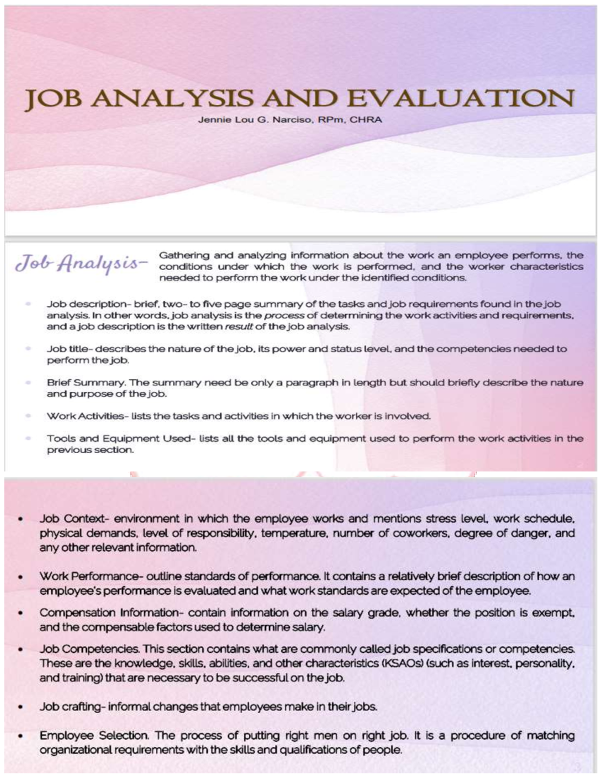 Industrial- Organizational Psychology Chapter 2 JOB Analysis AND Evaluation - BS Psychology ...