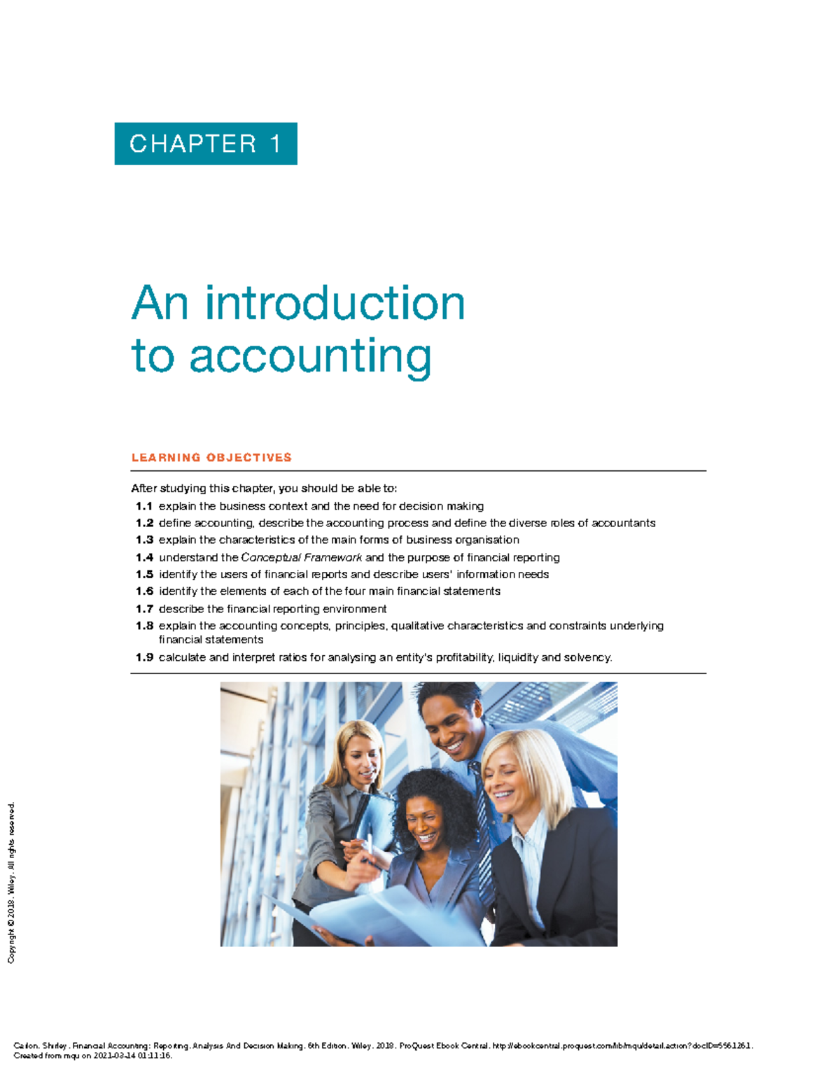 Chapter 1 - An Introduction to Accounting - CHAPTER 1 An introduction ...