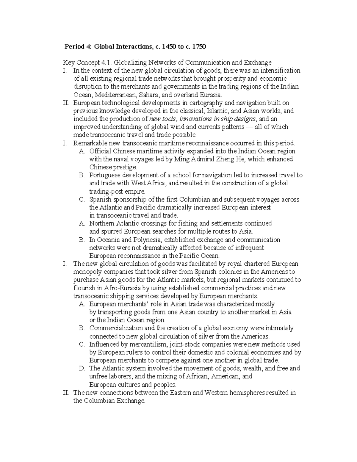 APWH P4 Key Concepts - Just study guides that your teacher will give ...