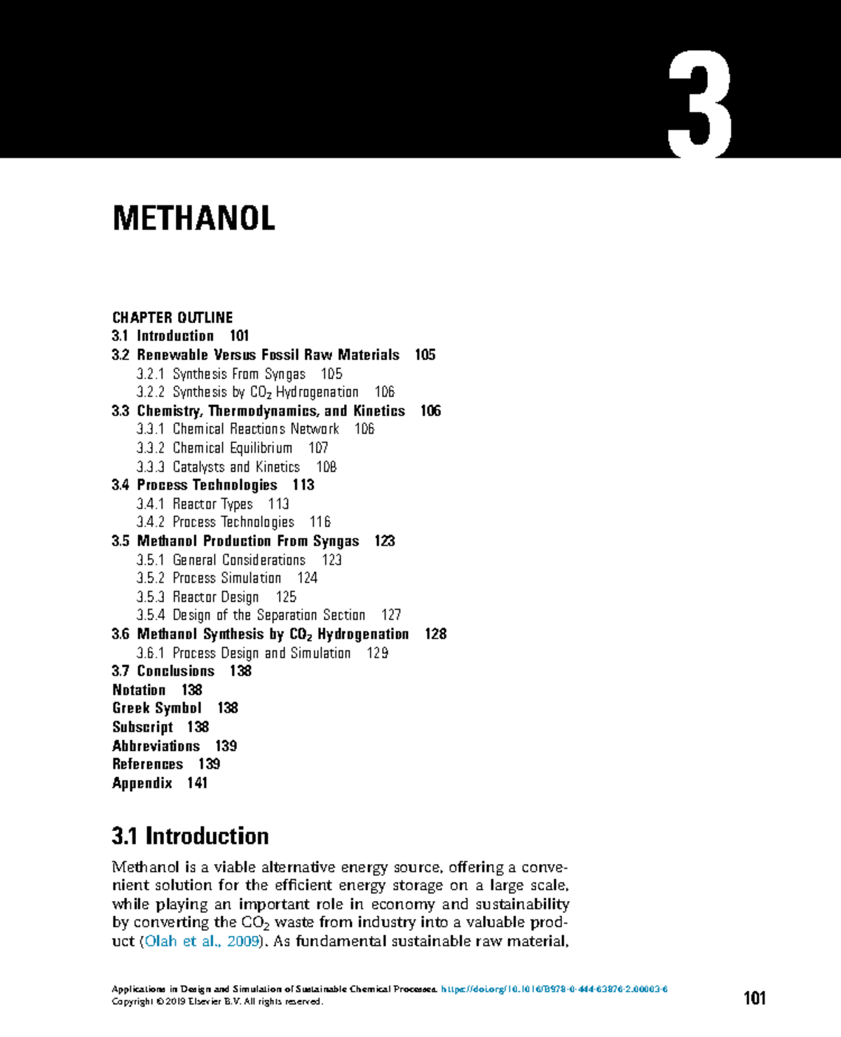 B978 0 444 63876 2 - METHANOL 3 Introduction Methanol is a viable ...