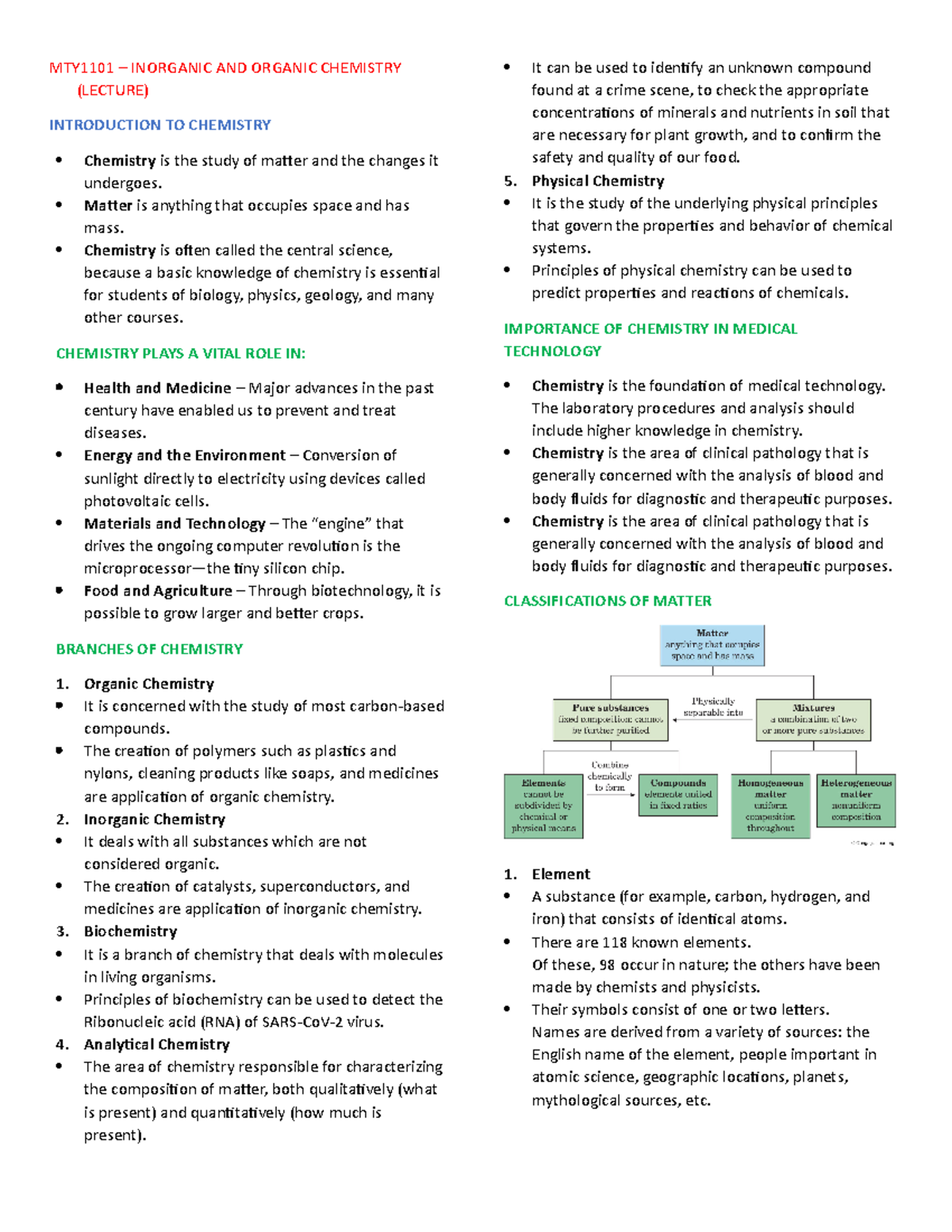 MTY1101 - CHEM Handout (Intro to Bonds) - MTY1101 – INORGANIC AND ...