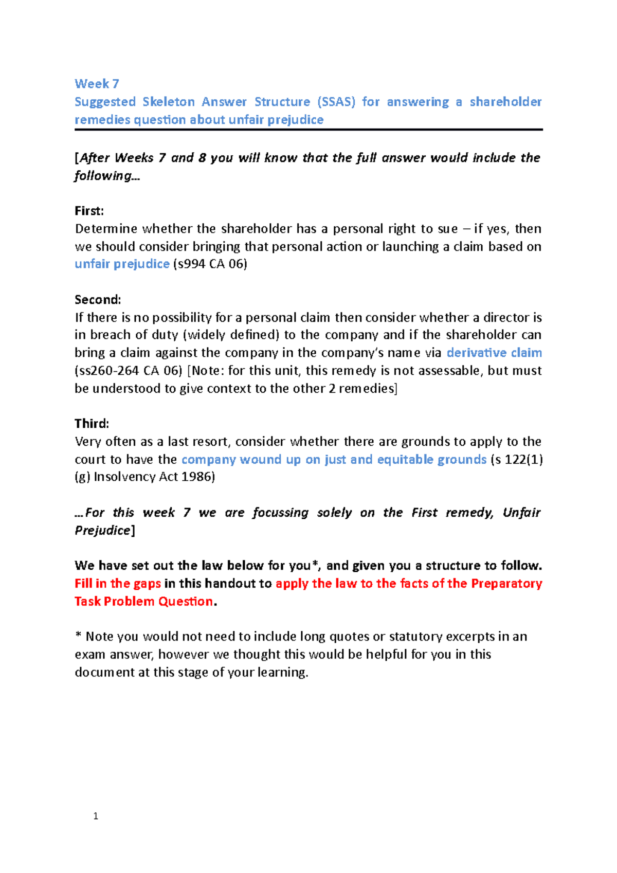 Week 7 SSAS Suggested Skeleton Answer Structure - Week 7 Suggested ...