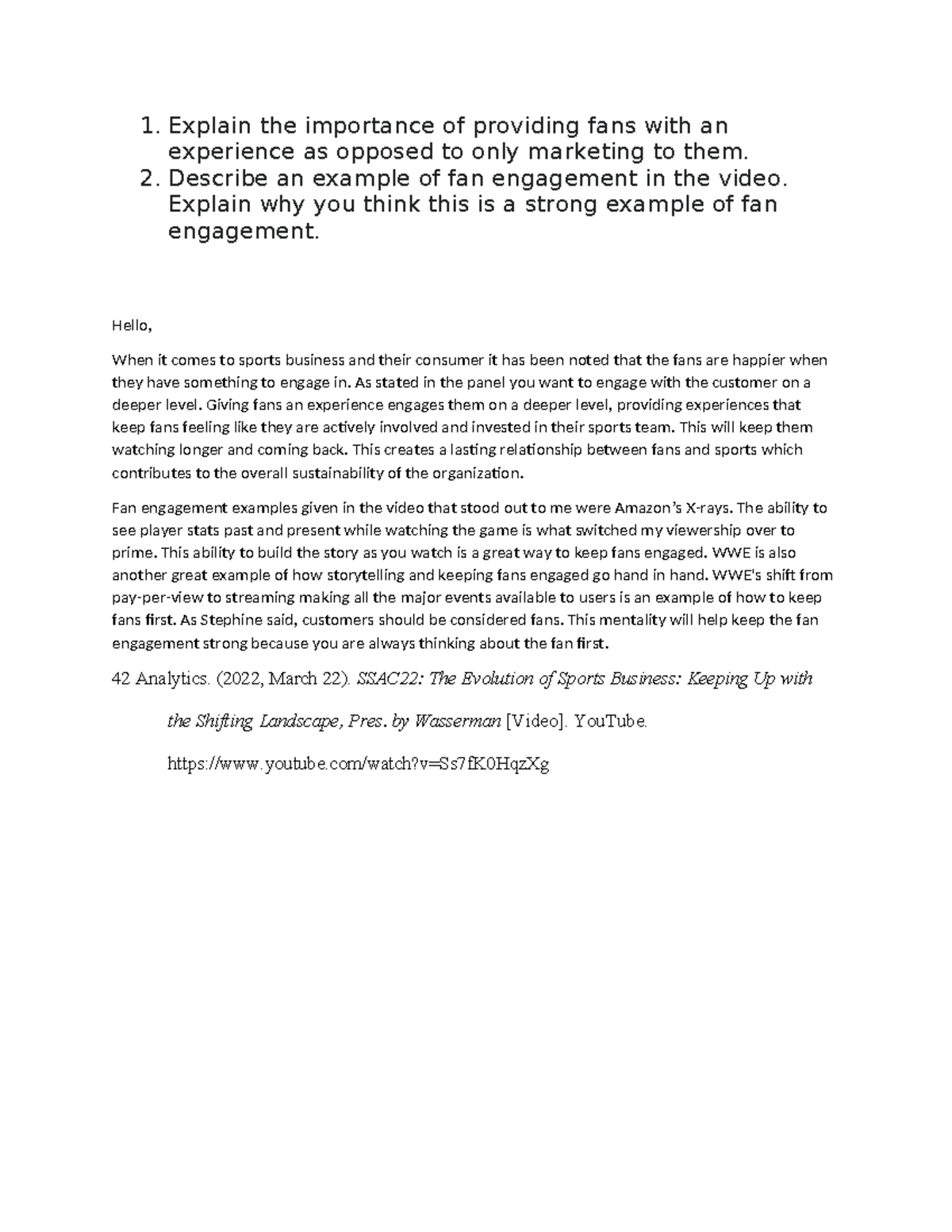 SPT 200 discusion - discussion for week 2 - 1. Explain the importance ...