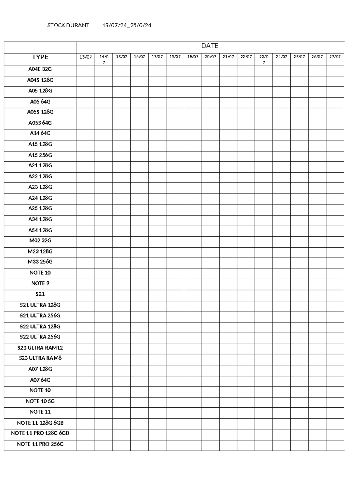 Stock - Hcghh - DATE TYPE 13/0 7 14/ 7 15/07 16/07 17/07 18/07 19/07 20 ...
