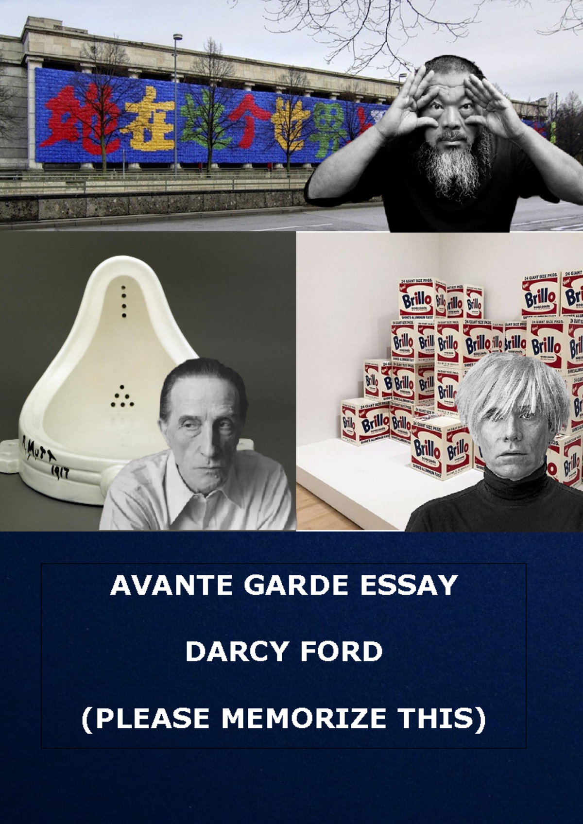 Avante Garde Essay - AVANTE GARDE ESSAY DARCY FORD (PLEASE MEMORIZE ...