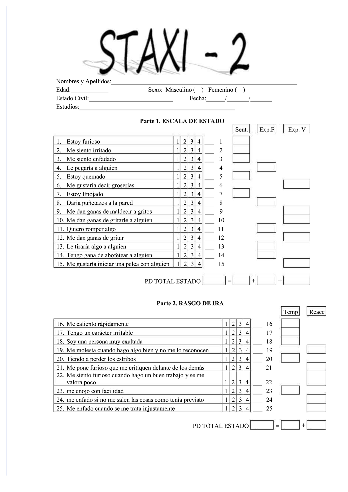 Pdf-staxi-2-cuestionario compress - Nombres y Apellidos:Nombres y - Studocu