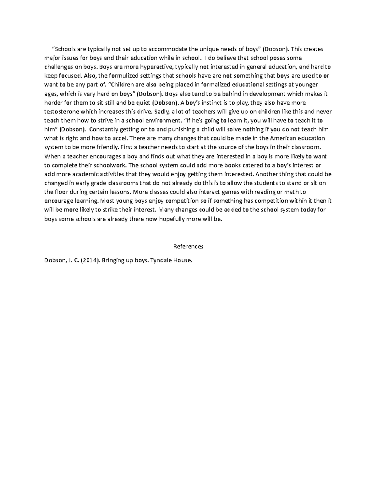 Mod 4 forum - Discussion Board - “Schools are typically not set up to ...