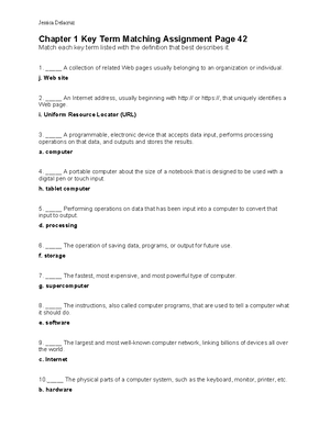 Chapter 8 Key Term Matching Assignment Page 338 - Chapter 8 Key Term ...