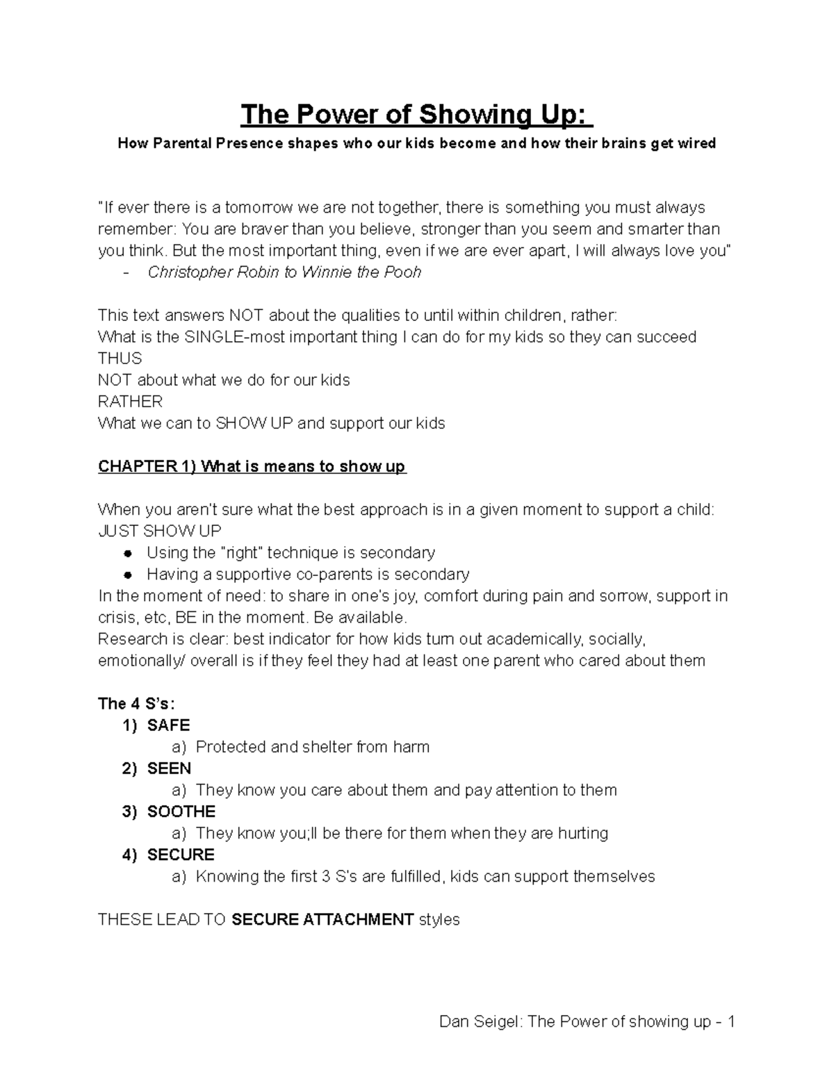 The Power of Showing Up - whole notes of ideas of the book. very ...