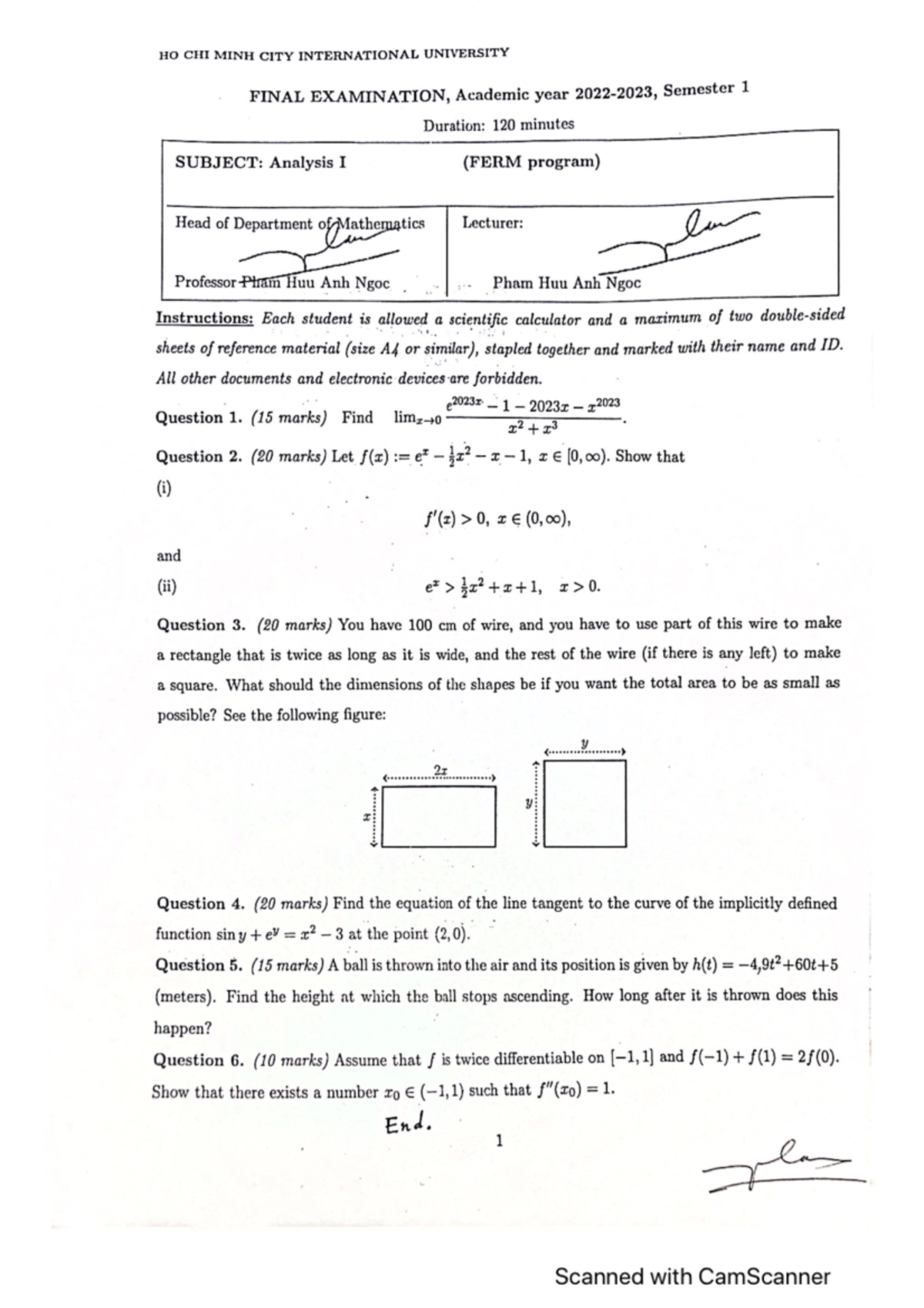 Final 2022 2023 - Analysis 1 - Studocu
