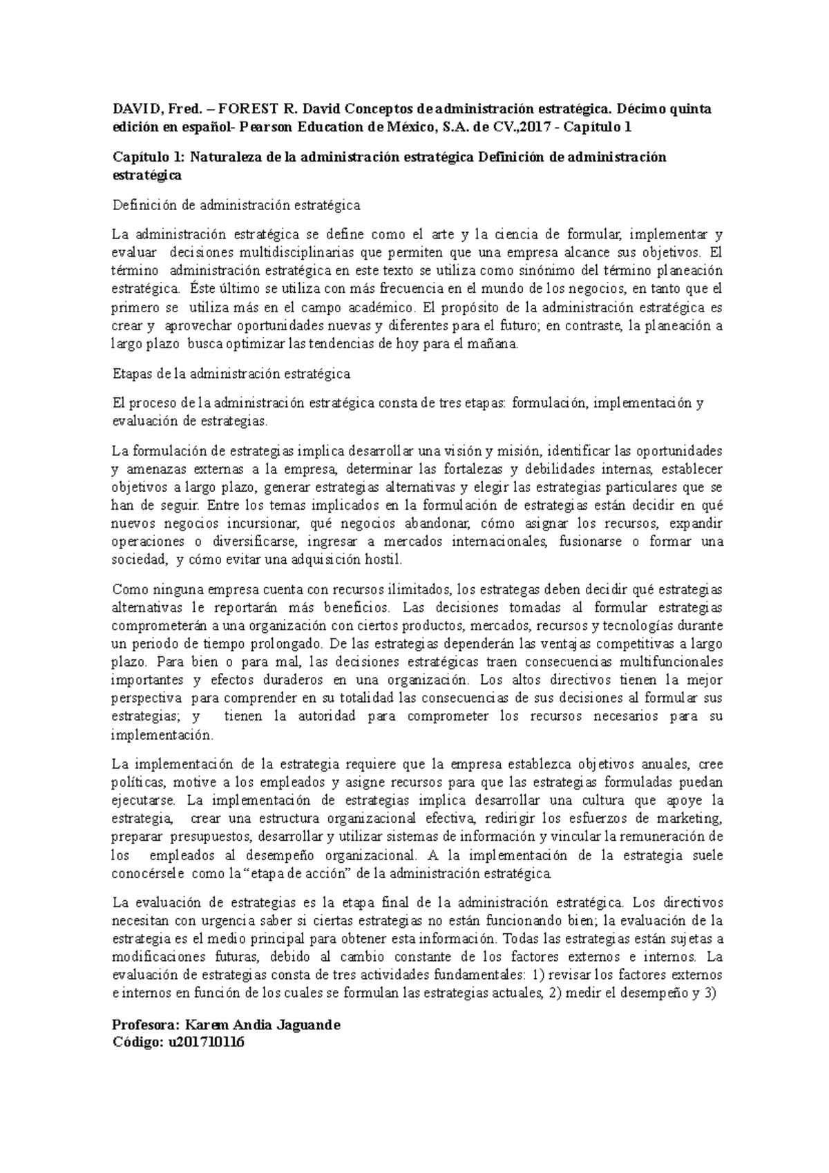 Resumen - PC1 - GERENCIA ESTRATEGICA EN ORGANIZACIONES CONSCIENTES ...