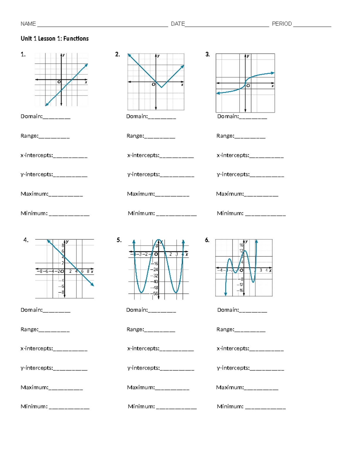 Lesson 1 Key Features Practice - NAME ...