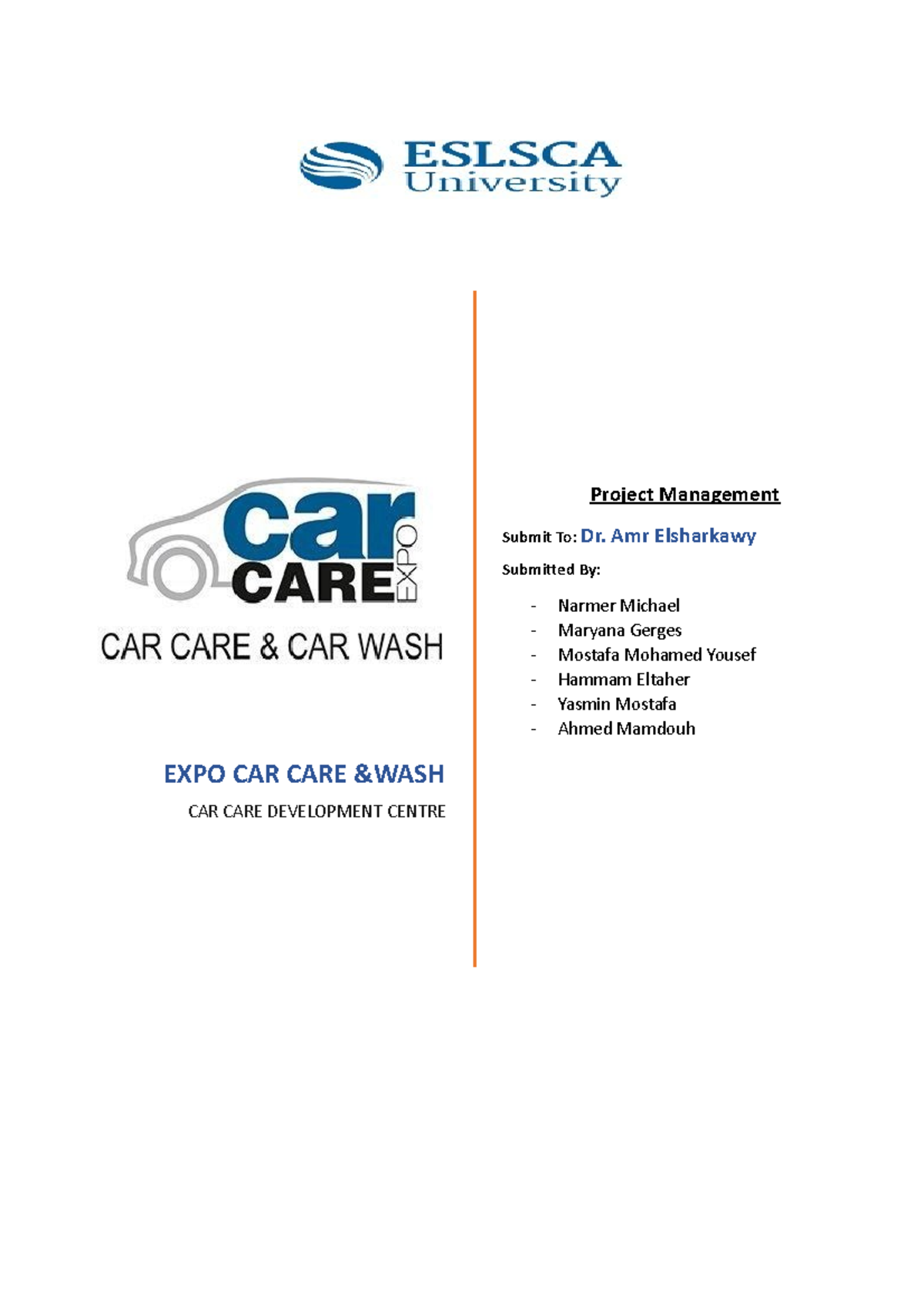EXPO care wash project - EXPO CAR CARE &WASH CAR CARE DEVELOPMENT ...