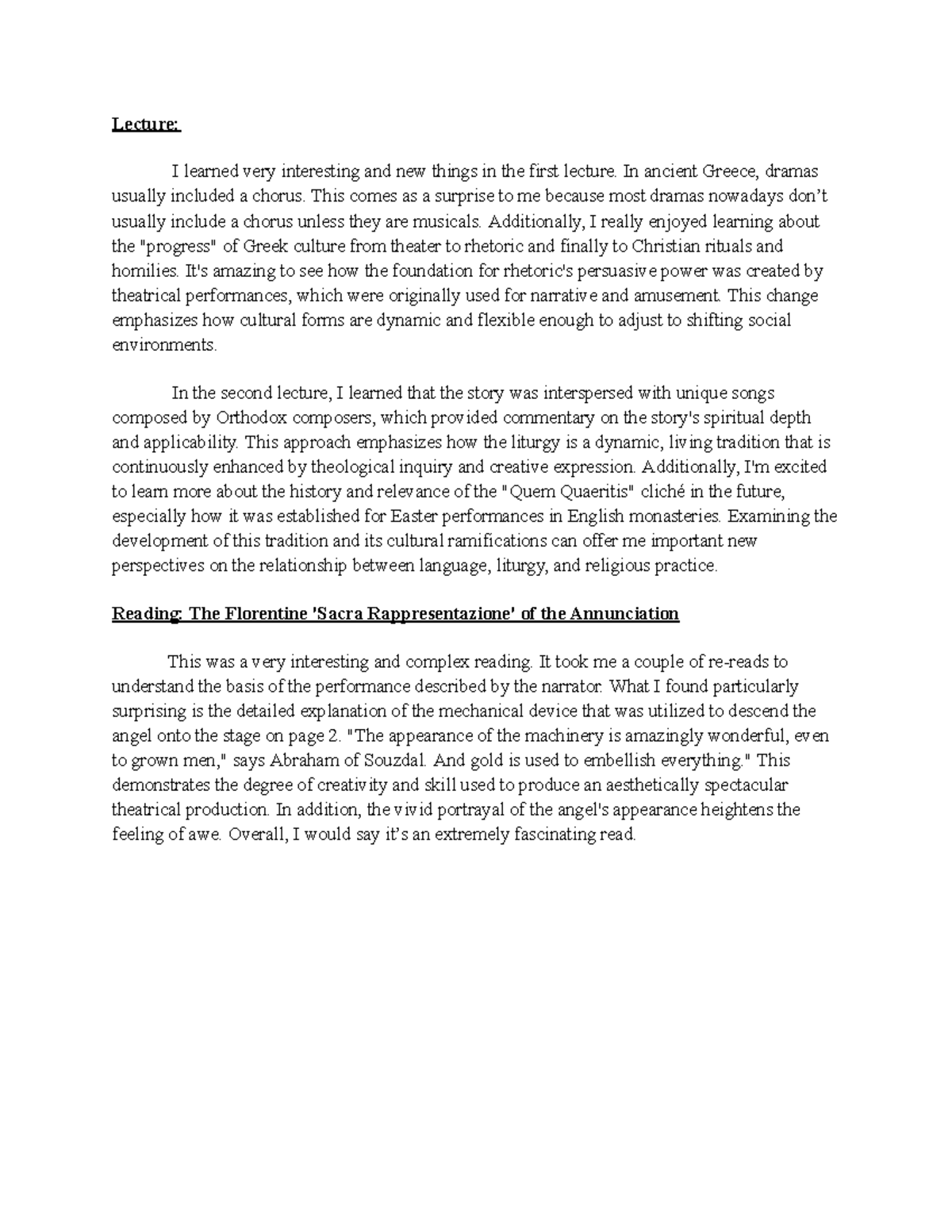 Brief Notes- Unit 5 - Lecture: I learned very interesting and new ...