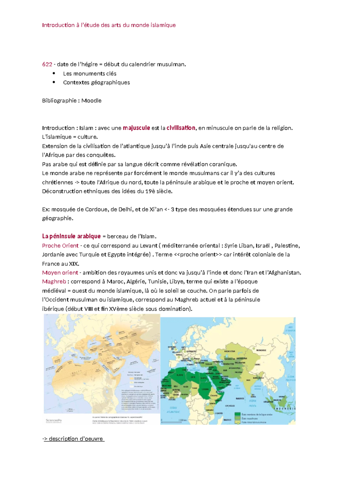 Art islamique - 622 - date de l’hégire = début du calendrier musulman ...