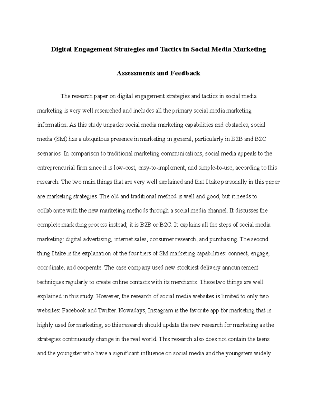 Digital Engagement Strategies and Tactics in Social Media Marketing ...