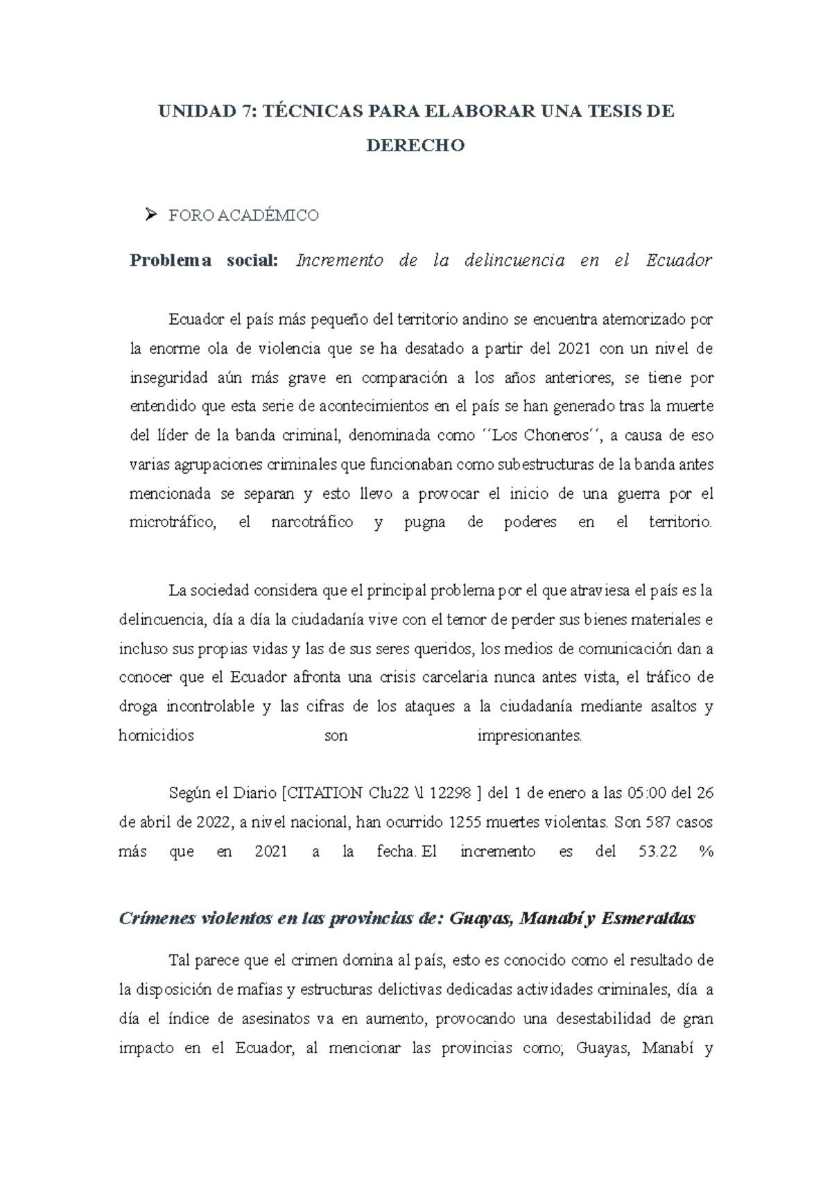 Unidad 7. Técnicas PARA Elaborar UNA Tesis DE Derecho - UNIDAD 7 ...