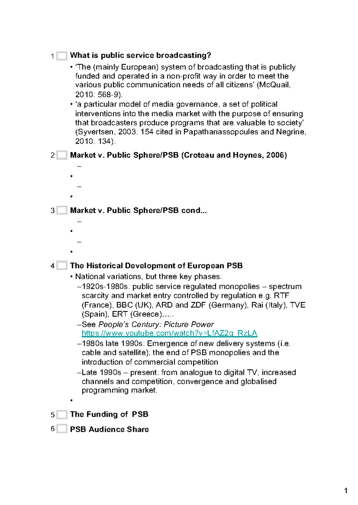 PSB in Europe and Beyond - What is public service broadcasting? ‘The ...