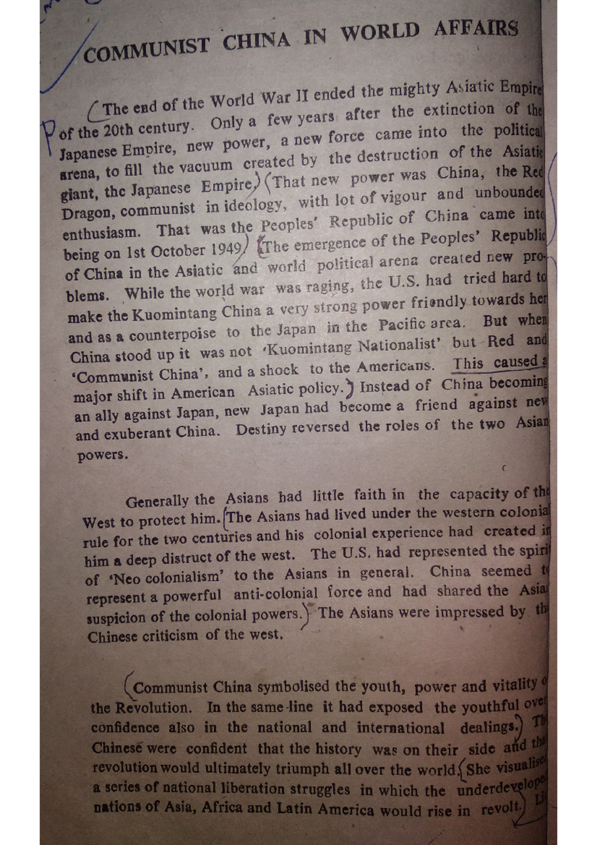 Chapter 2 Communist China IN World Affairs - History And Social Theory ...