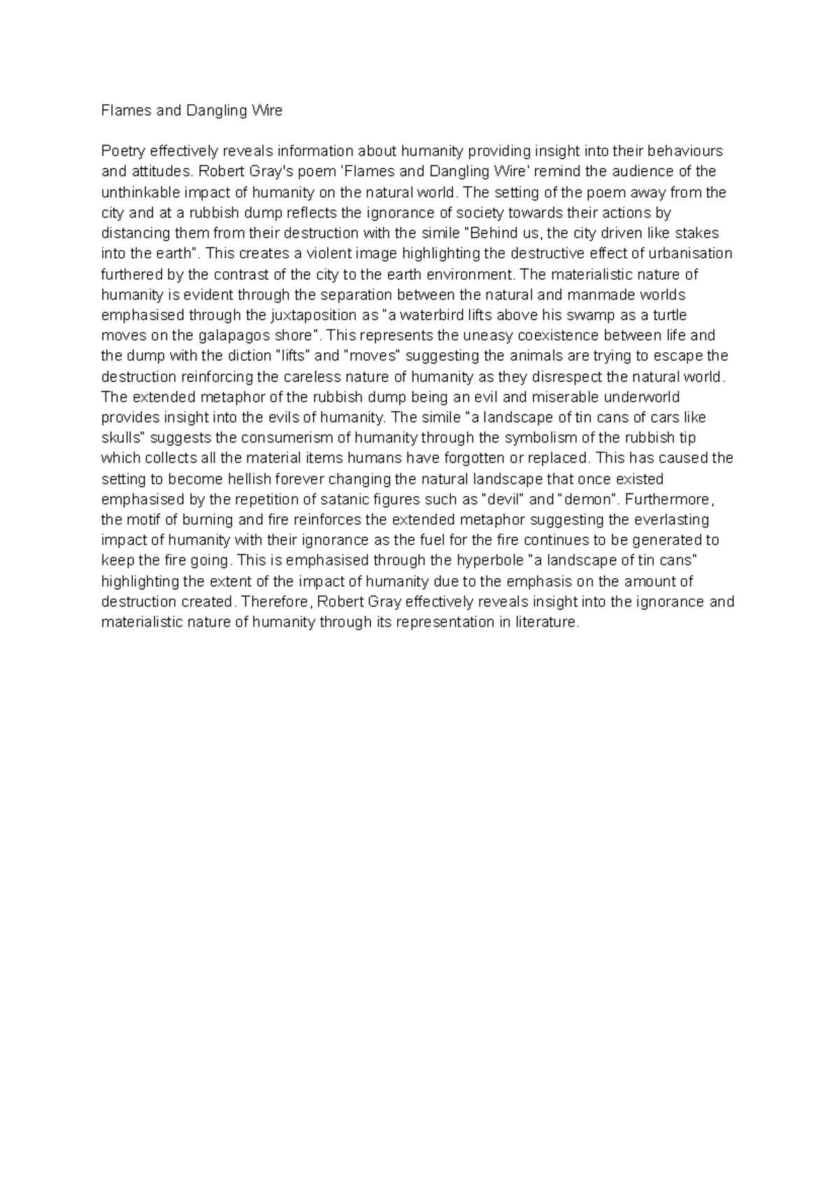 Flames and Dangling Wire - Flames and Dangling Wire Poetry effectively ...