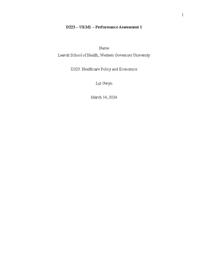 Change Proposal paper d226 coursework - Comprehensive Healthcare Change ...