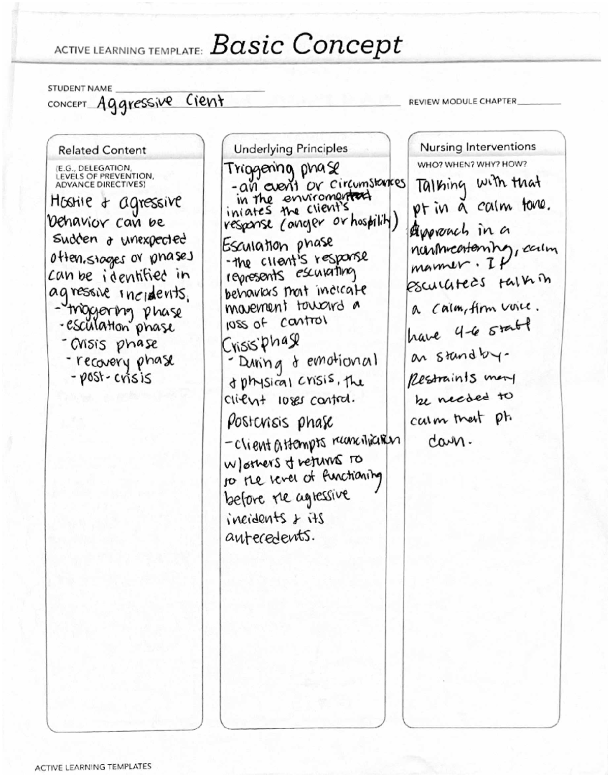 Aggressive client basic - Aug 14 2022 - 12-15 PM - NR-326 - Studocu