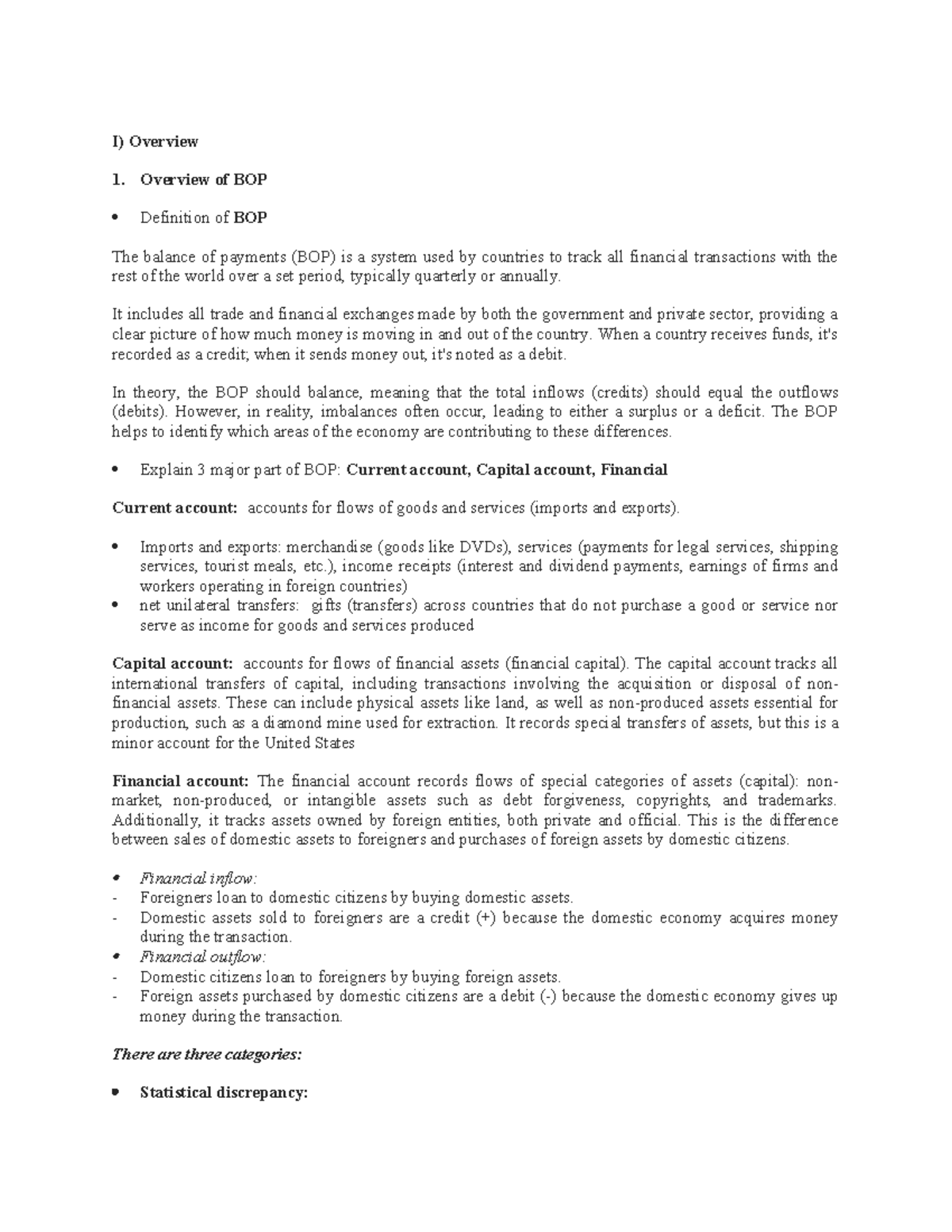 Group 7 - BOP vietnam trade barriers - I) Overview Overview of BOP ...