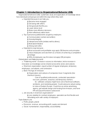 Management 3 - Organizational structure notes. - Chapter 5 ...