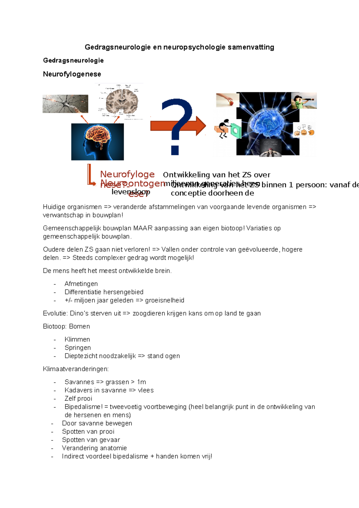 Gedragsneurologie en neuropsychologie samenvatting ...
