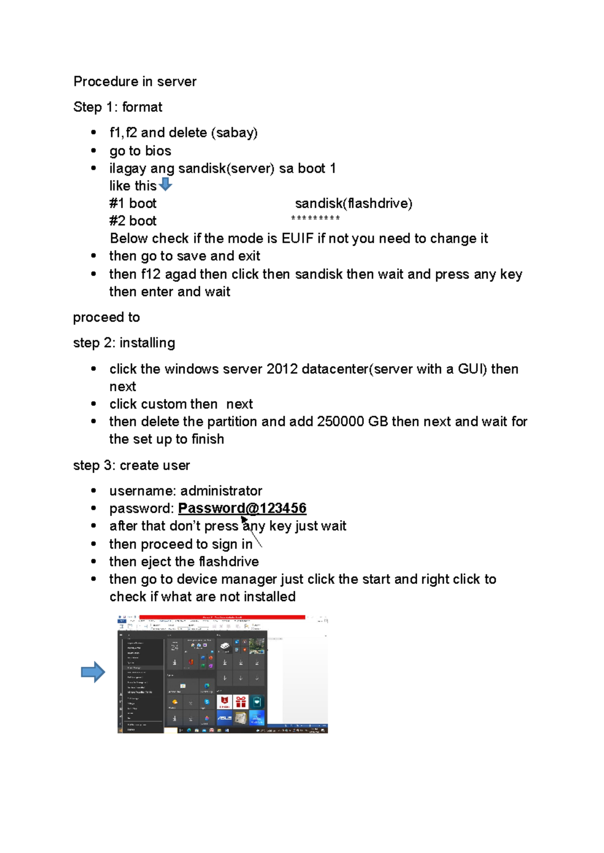 Procedure-in-server - CSS - Procedure in server Step 1: format f1,f2 ...