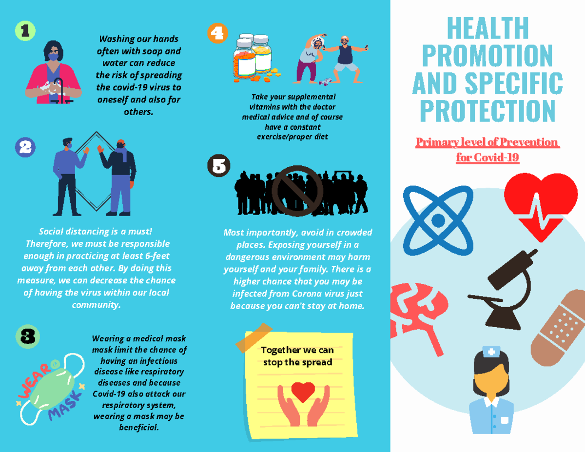 Brochure design feel free to check - HEALTH PROMOTION AND SPECIFIC ...