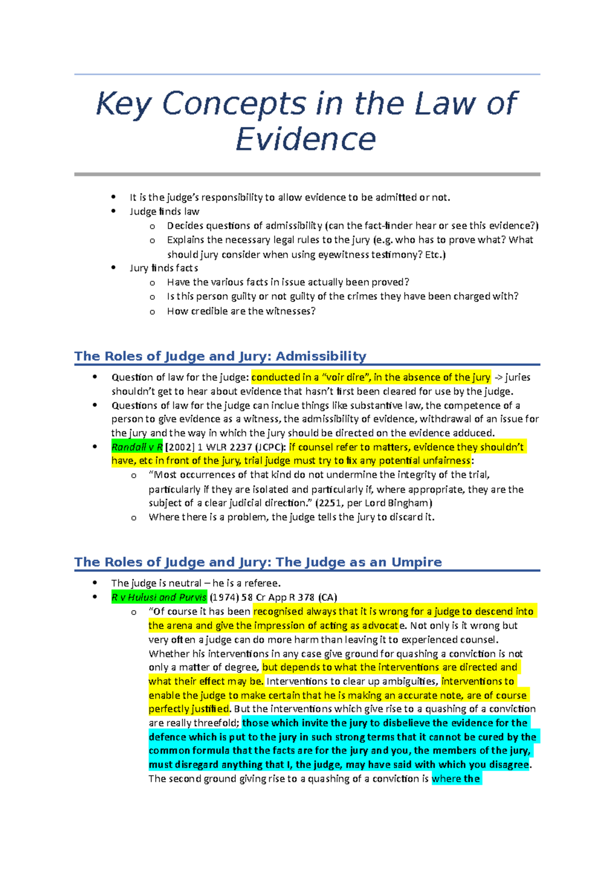2) Key Concepts in the Law of Evidence - Key Concepts in the Law of ...