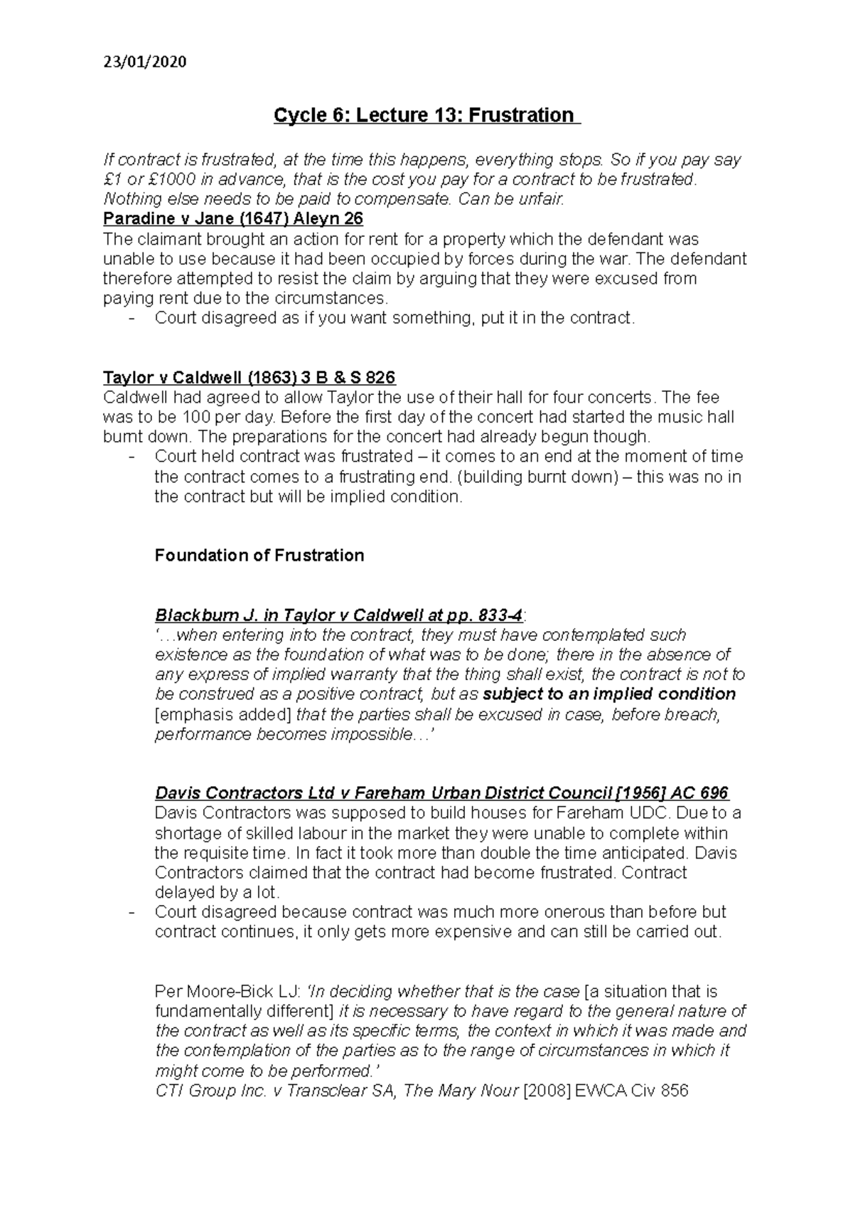 13. Frustration - cycle 6 - Cycle 6: Lecture 13: Frustration If ...