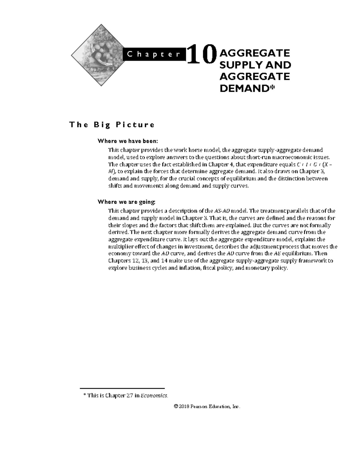 Lecture 6-AD-AS model - © 2018 Pearson Education, Inc. This is Chapter ...