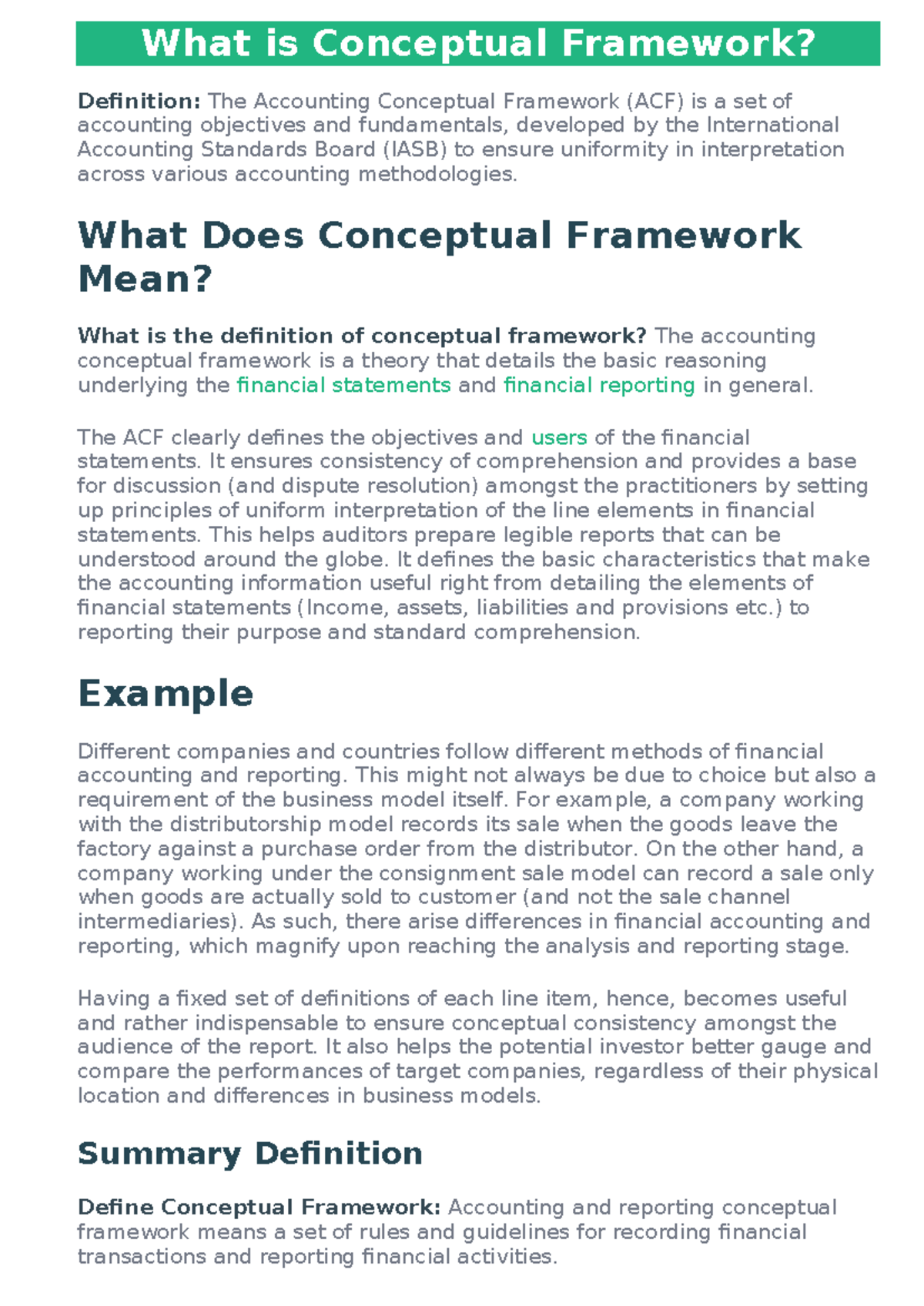 What is Conceptual Framework - What is Conceptual Framework? Definition ...