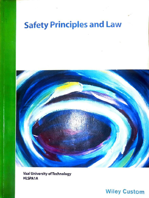 VUT - Safety Principles and Law 1 - Studocu