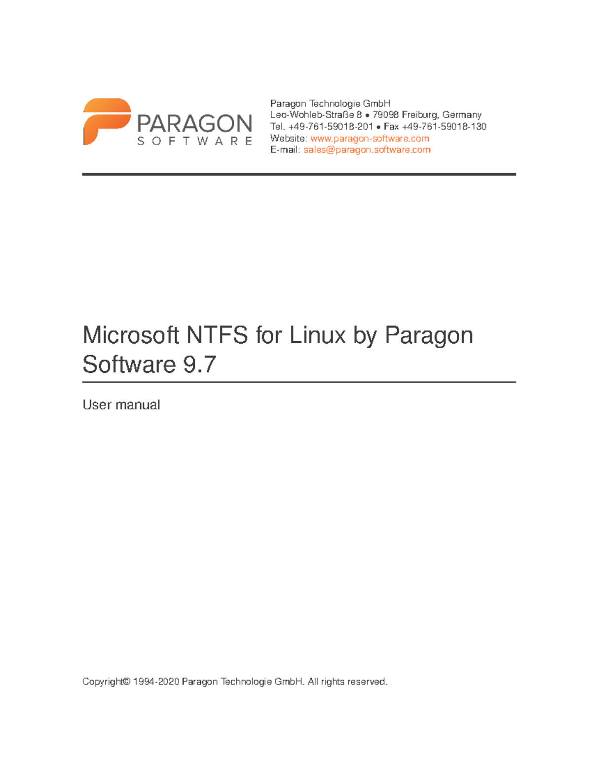 Ntfs hfs linux 9 - Lecture notes 10 - Paragon Technologie GmbH Leo ...