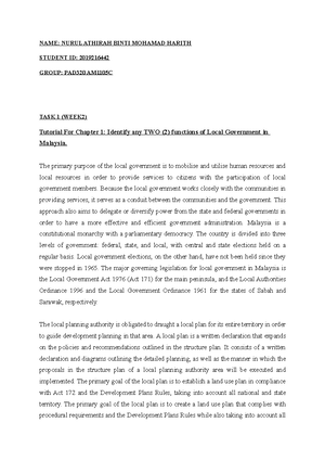 PAD320 Chapter 6 Personnel System Essay Notes - Local Goverment - UiTM ...