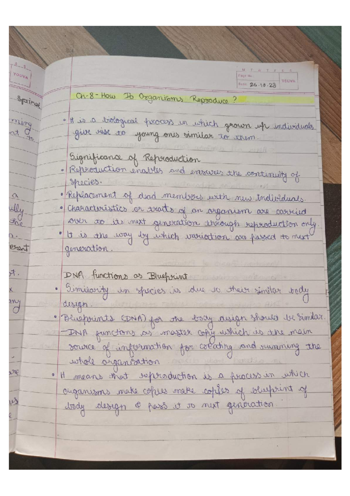 Biology Reproduction Class 10 NOTES - Biology SL - Studocu