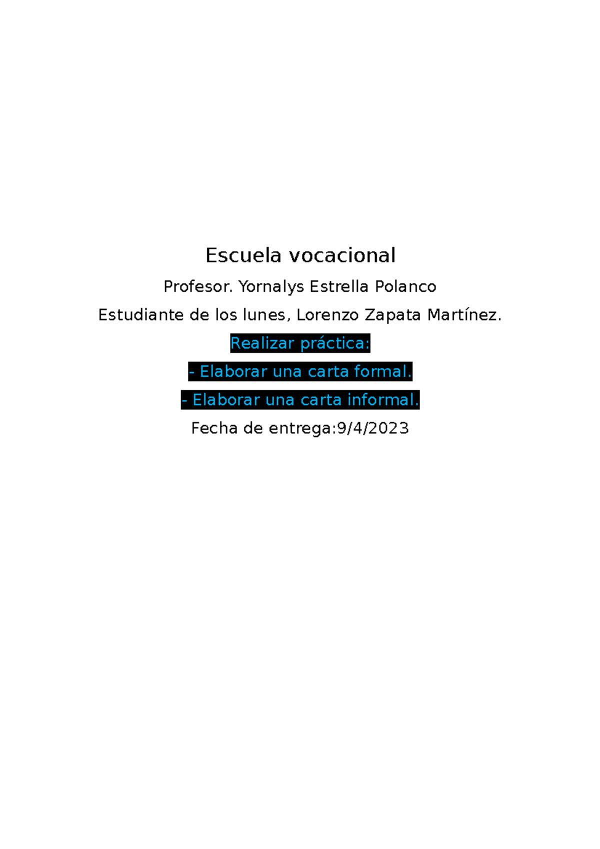 Cartaformal - BCVC VDVDDVSDDVS - Escuela vocacional Profesor. Yornalys ...