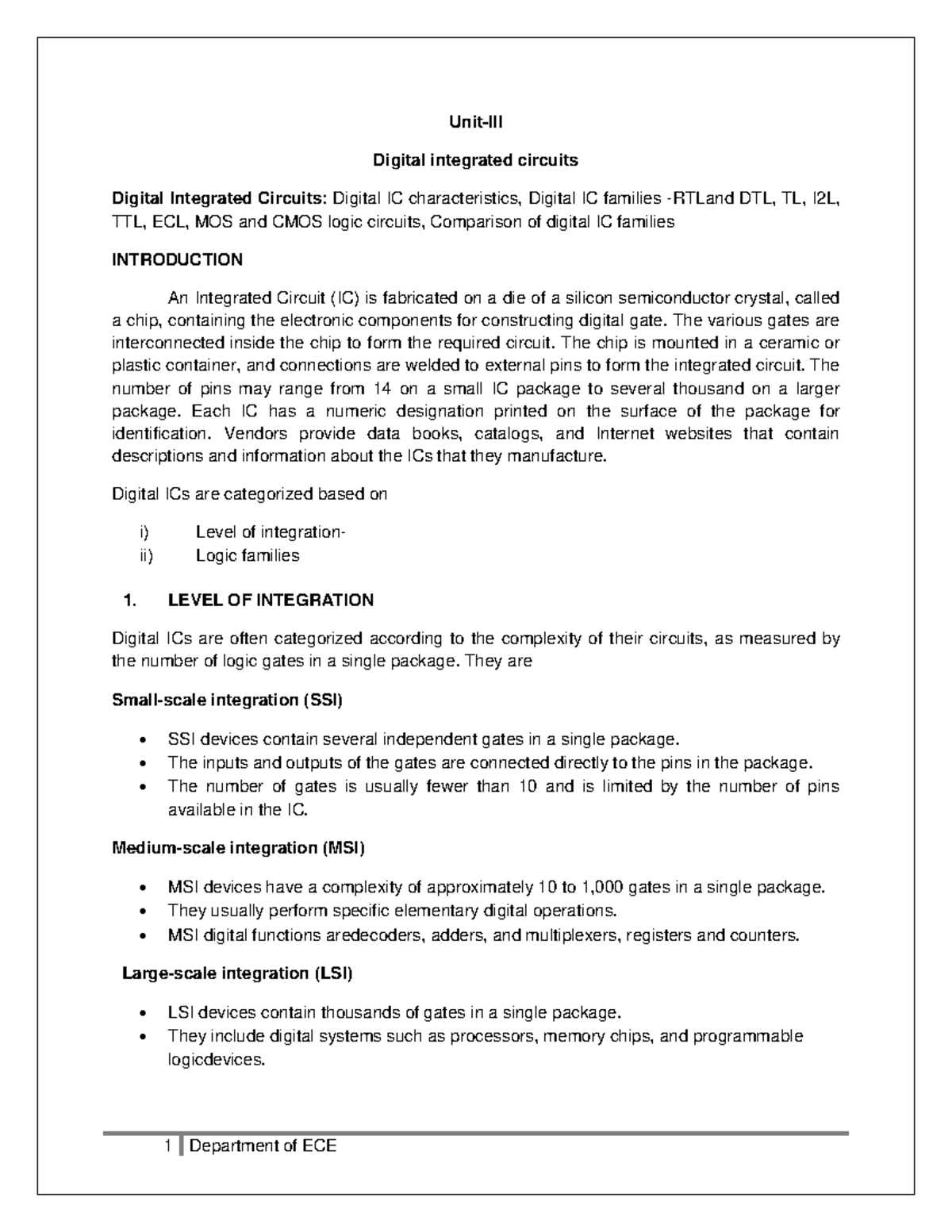 Digital Integrated Circuits Summary Of SDIC Unit 3 Unit III Digital digital-integrated-circuits-summary-of-sdic-unit-3-unit-iii-digital