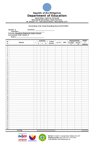 Deped Daily Lesson Log Blank Format (Daily Vertical Format) - Daily ...