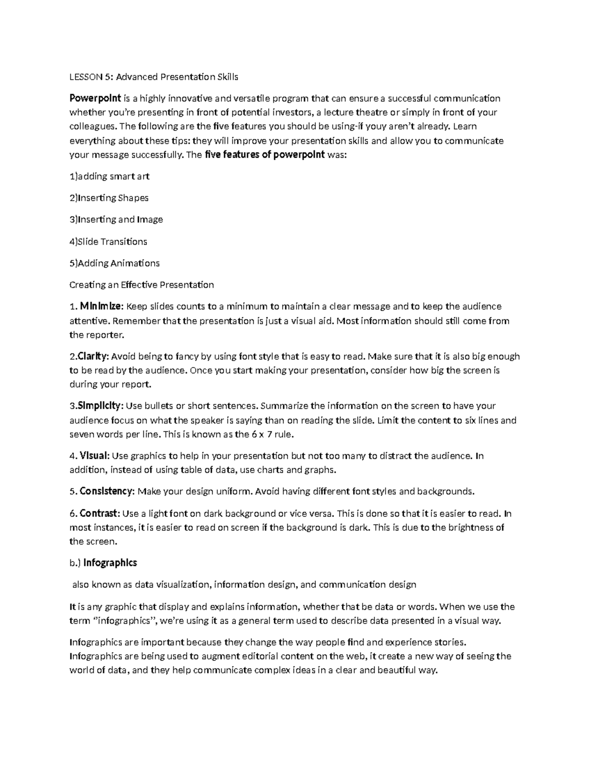 Emp tech, reviewer - LESSON 5: Advanced Presentation Skills Powerpoint ...