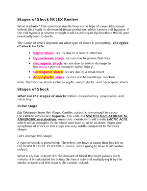 Hypovolemic shock - Critical care - Hypovolemic Shock NCLEX Review What ...