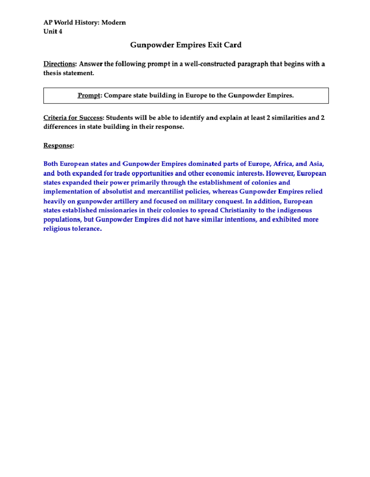 Gun powder - AP World History: Modern Unit 4 Gunpowder Empires Exit ...