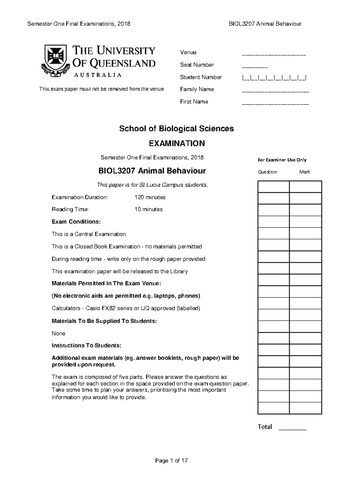Final Exam 2018, questions - Semester One Final Examinations, 2018 ...