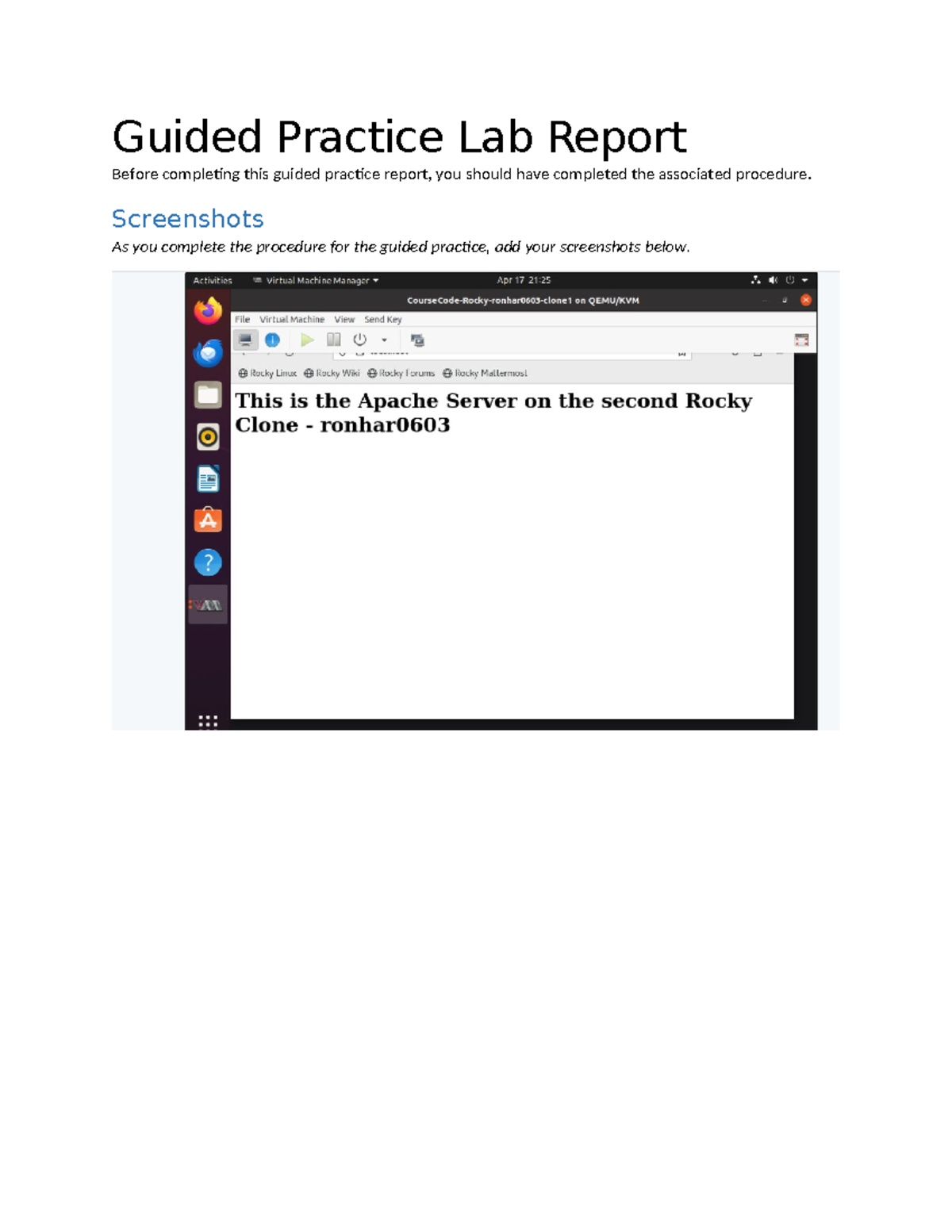 CIS305 3.6 Guided Practice - Guided Practice Lab Report Before completing this guided practice ...