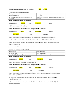 Complementos+Directos Indirectos Gustar Studentversion - Complementos ...